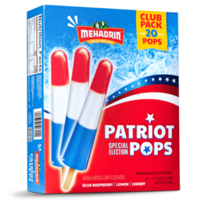 Club Patriot Pops, 20 Pack / 1.75 oz. – Mehadrin Ice Cream